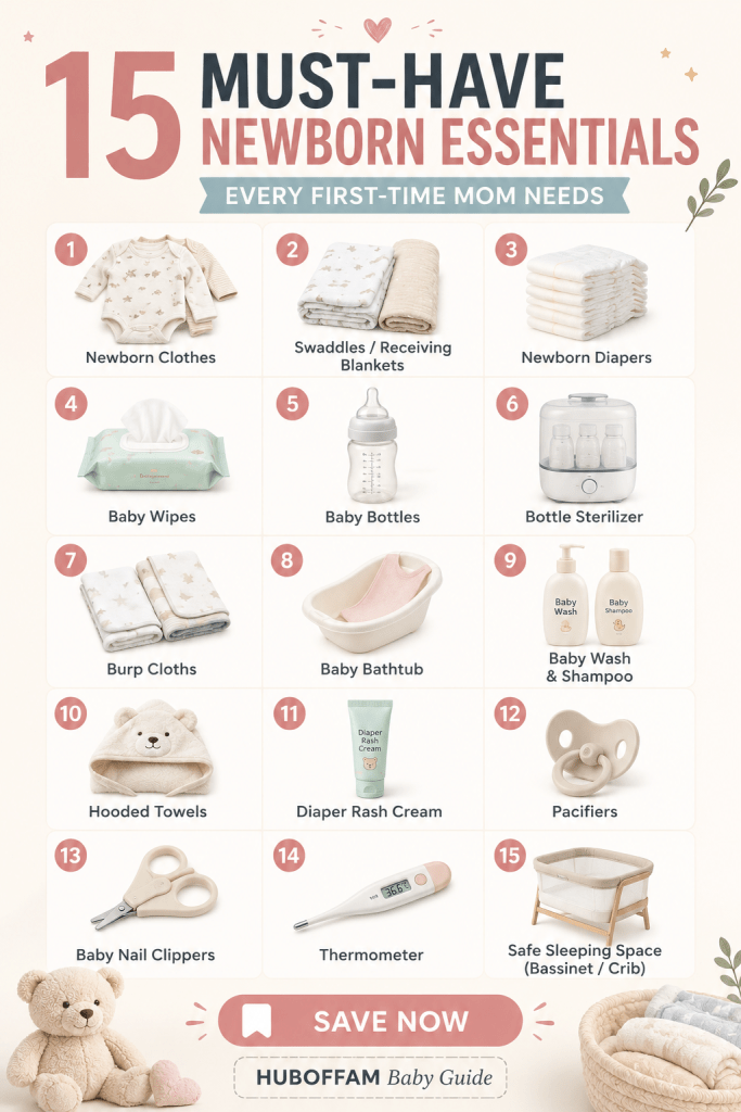 15 Must-Have Newborn Essentials for First-Time Moms – huboffam